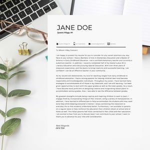 Cover Letter Template With Sample Letter | Job Application | Cover Page ...