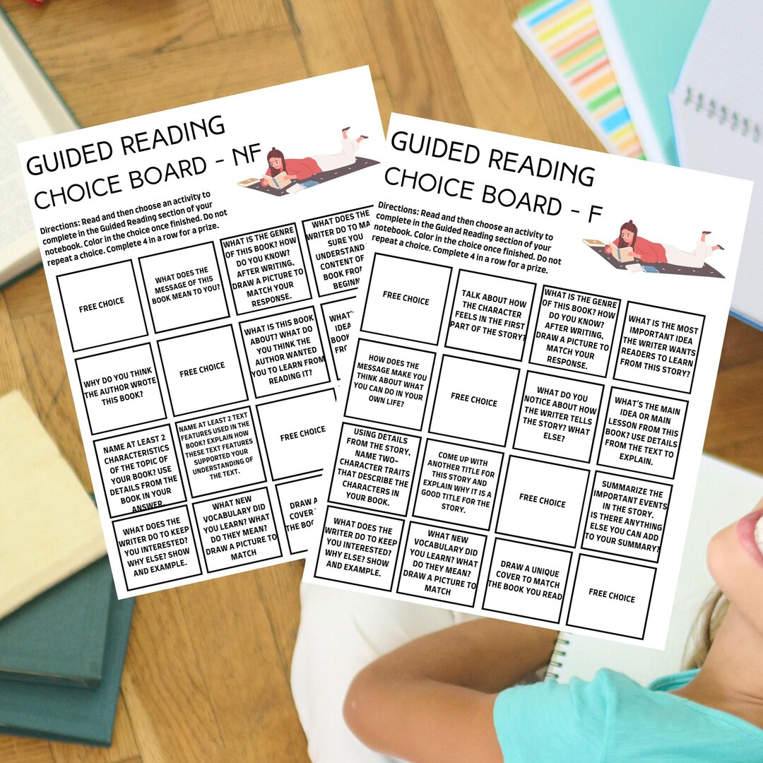 Fiction and Non-fiction Reading Choice Board, Homeschool, Elementary ...