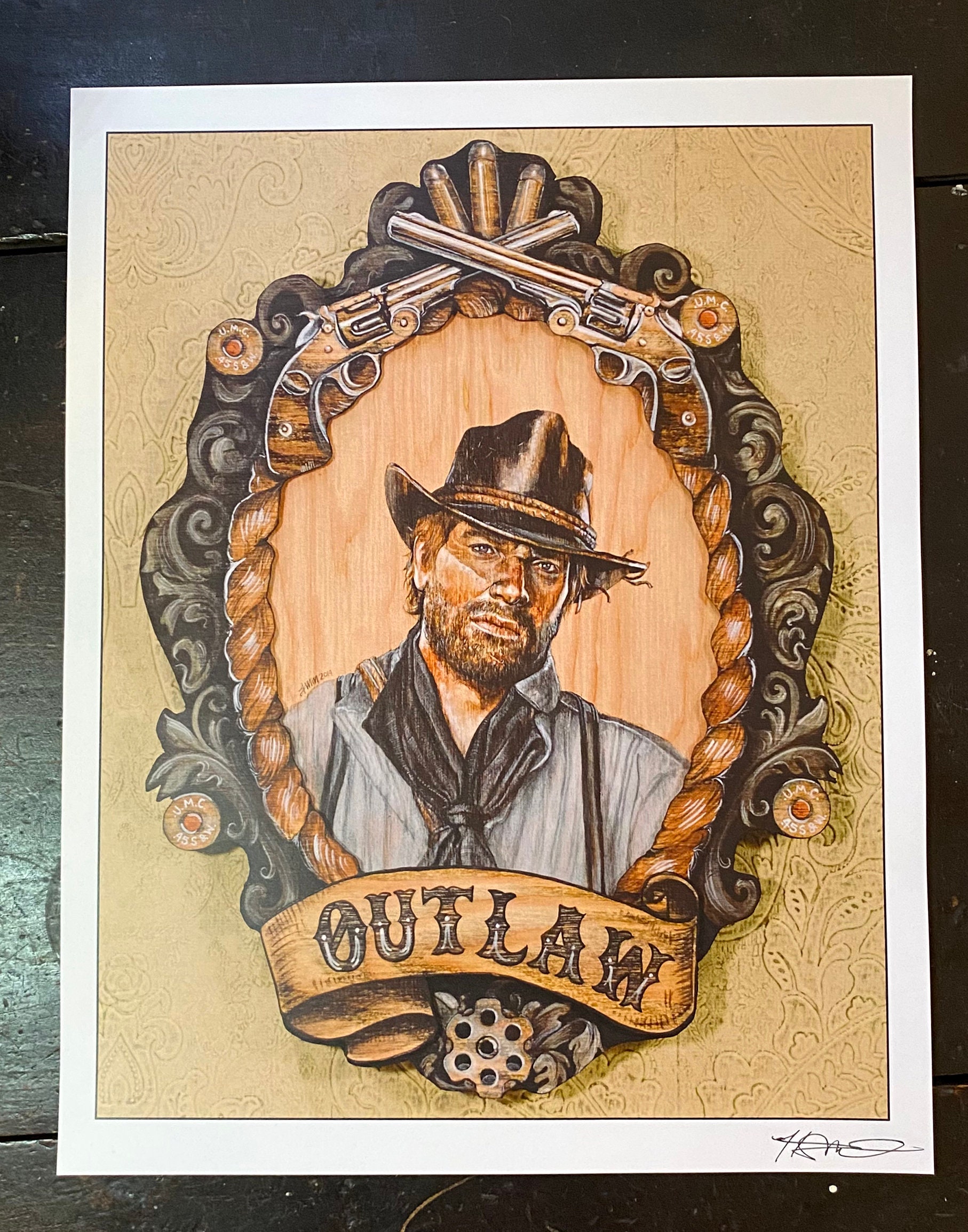 Old West Outlaw - Wild West Gunslinger - 11x14 Art Print - Etsy