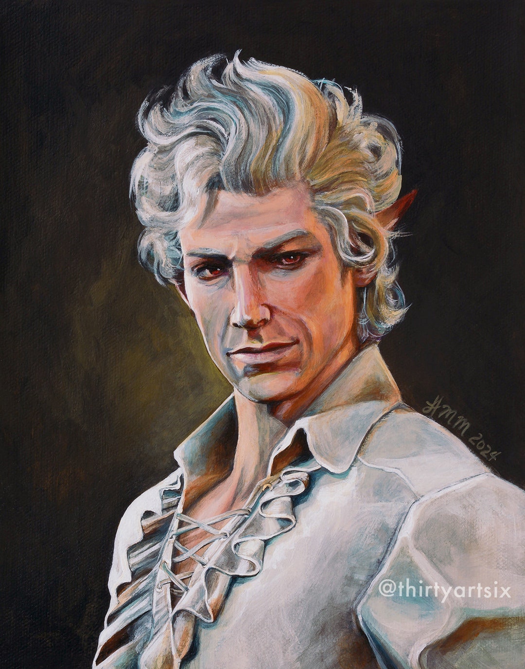 Fantasy Video Game Vampire - Painting -- 11x14 Art Print - Etsy