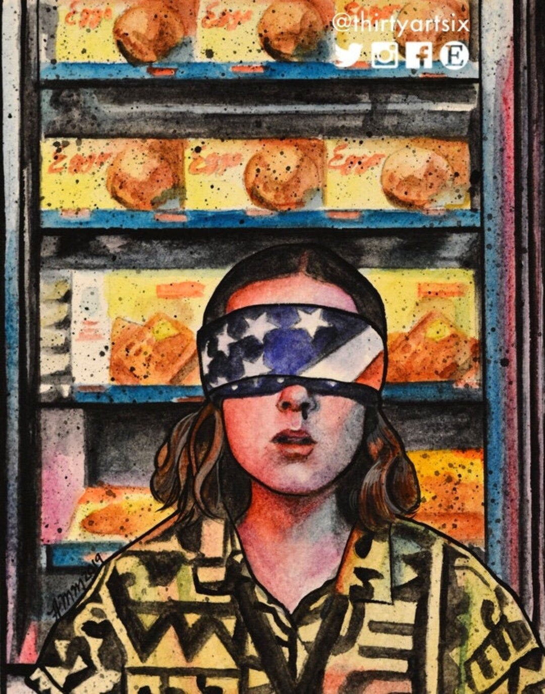 Eleven — Stranger — Things - Watercolor - 11x14 Art Print - Etsy