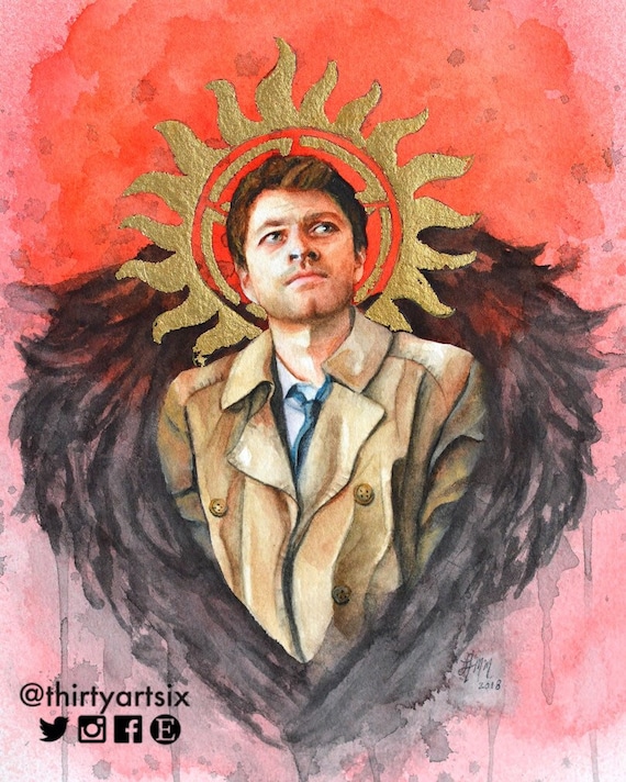 Supernatural Castiel Drawings