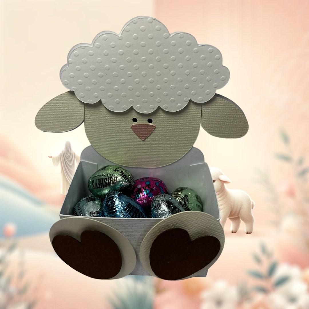 Sheep Treat Boxes, Set of 12,easter Favor Boxes, Sheep Favor Boxes ...