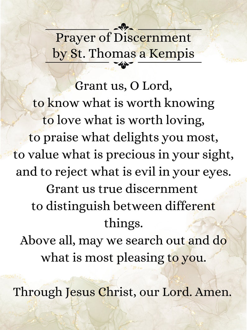 Classroom Prayer St. Thomas a Kempis - Etsy