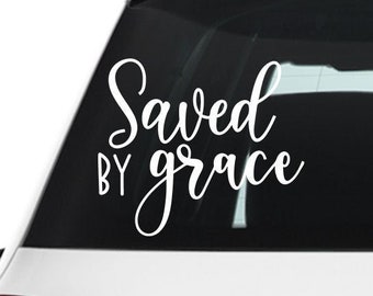 Saved by Grace Sticker - Etsy