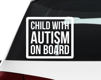 Autism on Board Car Decal - Etsy
