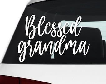 Blessed Grandma Car Decal - Etsy