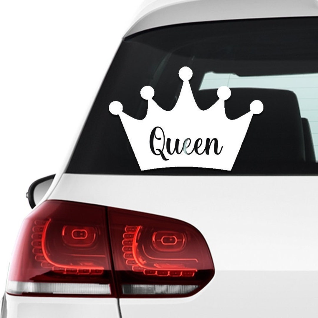 Custom Queen Crown Car Decal, Princess Tiara Vinyl Bumper or Window ...