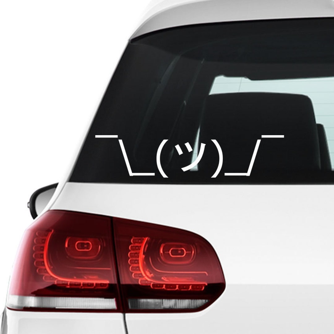 Lenny Car Decal Kaomoji Shrug ASCII Text Emoticon Vinyl - Etsy