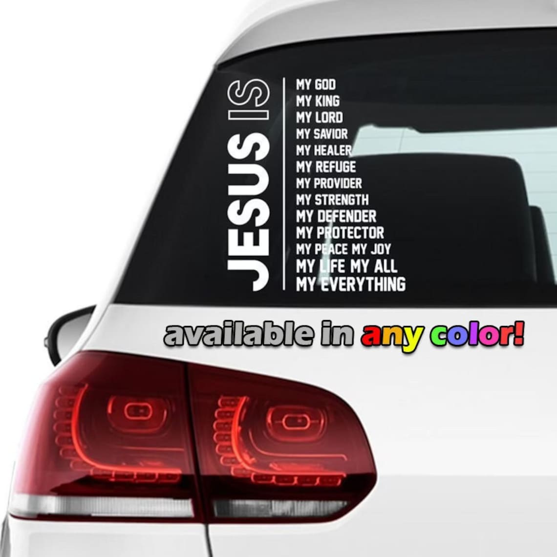 Jesus Is... Car Decal Christian God Vinyl Bumper or Window - Etsy