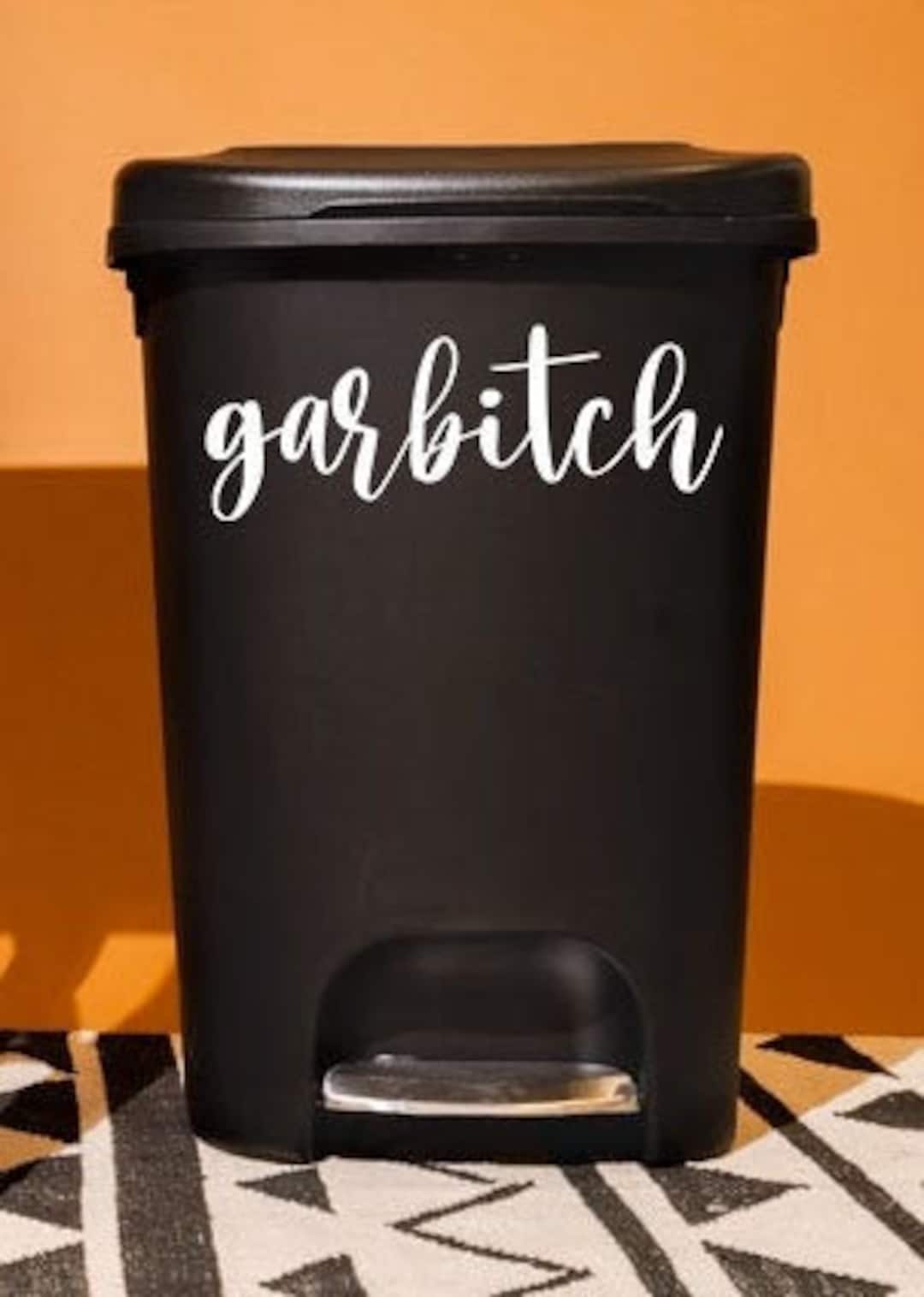 Garbitch Vinyl Decal, Garbage Can Sticker, Kitchen Cabinet Decal ...