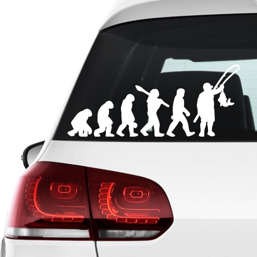 The Evolution of Fishing Car Decal, Fisherman Vinyl Bumper or Window ...