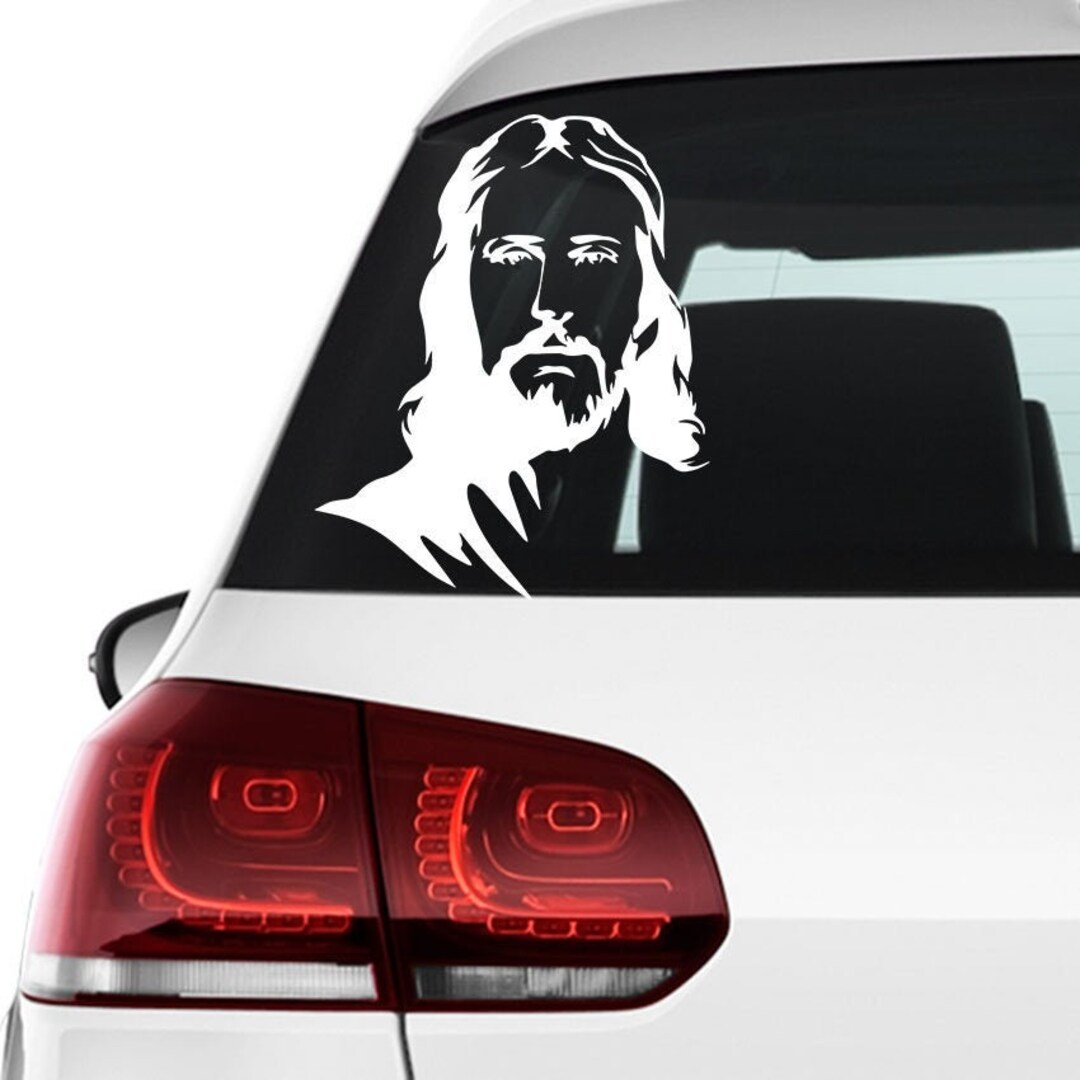 Jesus Car Decal, Christian God Vinyl Bumper or Window Sticker - Etsy