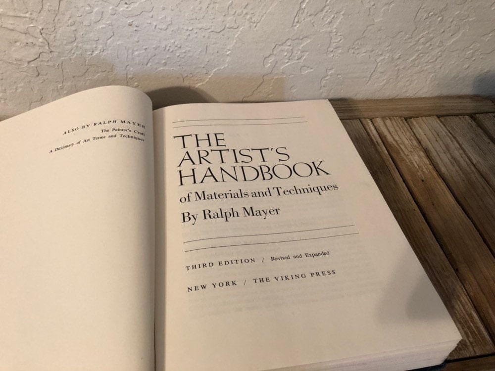 Vintage Book Titled the Artist's Handbook of Materials and - Etsy
