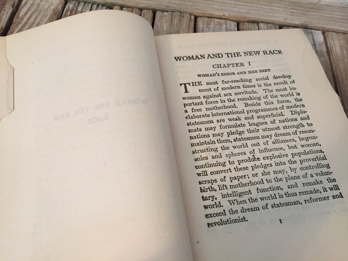 Antique Margaret Sanger Book Titled Woman and the New Race | Etsy