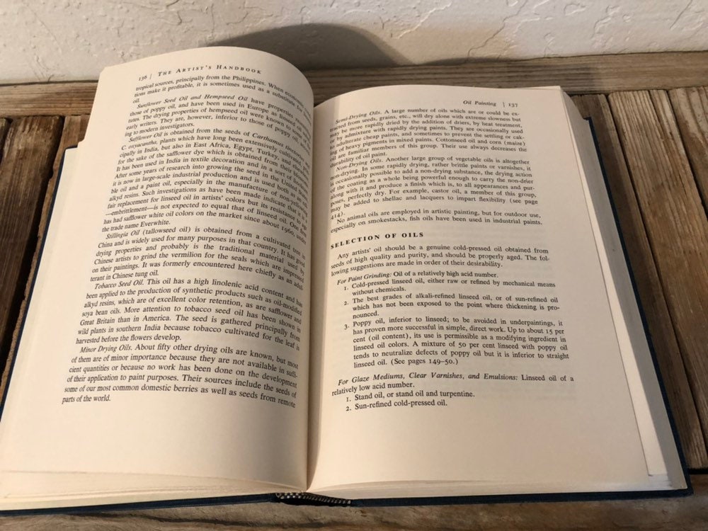 Vintage Book Titled the Artist's Handbook of Materials and - Etsy