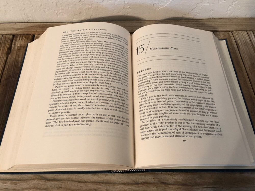 Vintage Book Titled the Artist's Handbook of Materials and - Etsy