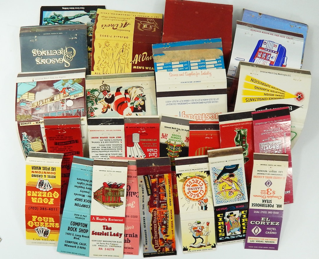 Matchbook Covers Lot of 20 Vintage Restaurants, Hotels, Attractions ...
