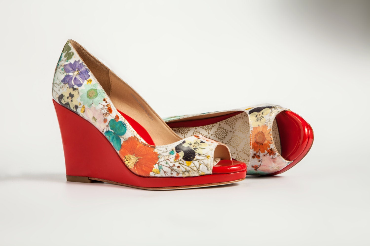 Modern Flral:patent Pending Real Pressed Flower Shoes.every Single Pair ...