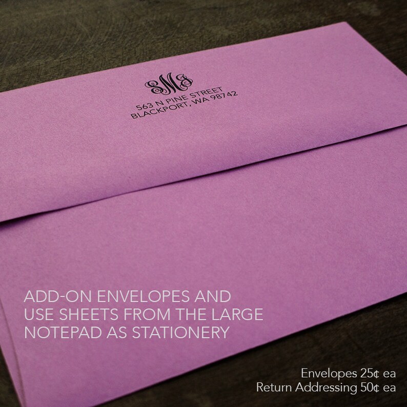 Personalized Notepad Fancy Monogram // Personalized - Etsy