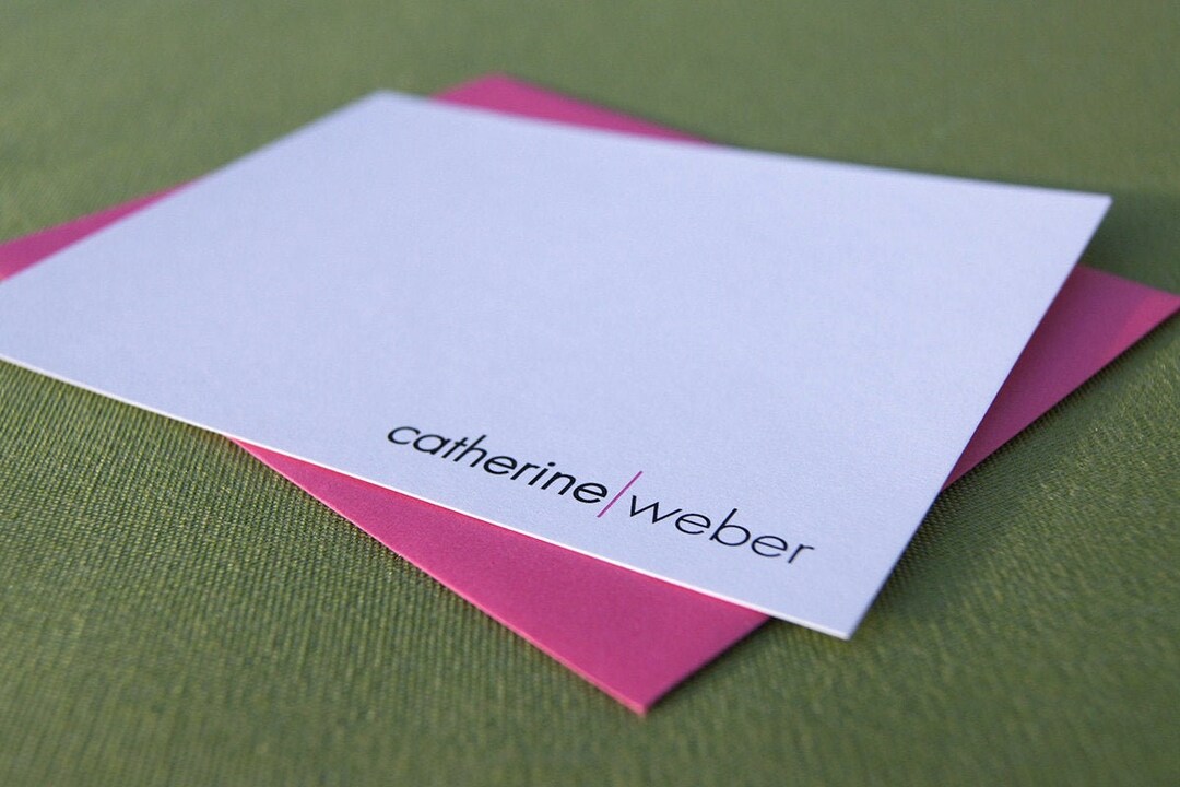 Flat Notecards, Custom Stationery, Custom Notecards, Personalized ...