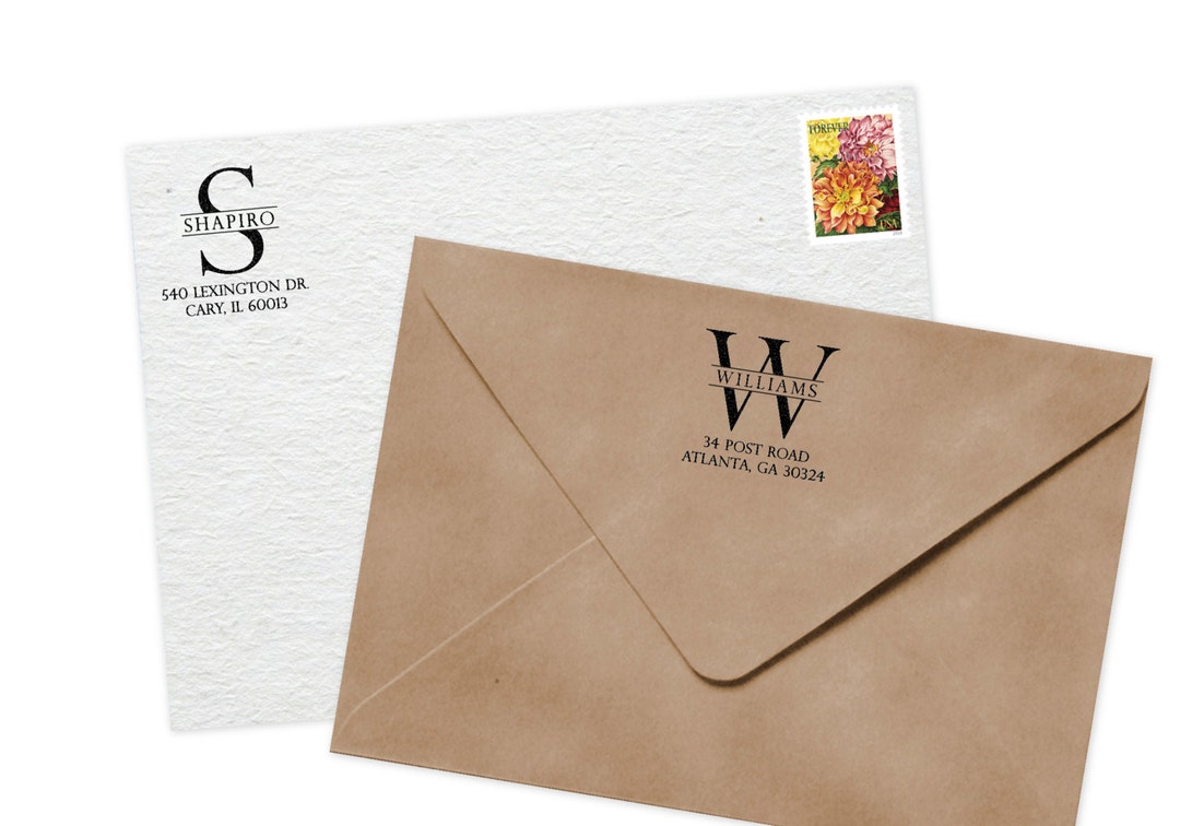 Return Address Stamp // Self-inking Stamp // Wood Stamp With Handle ...