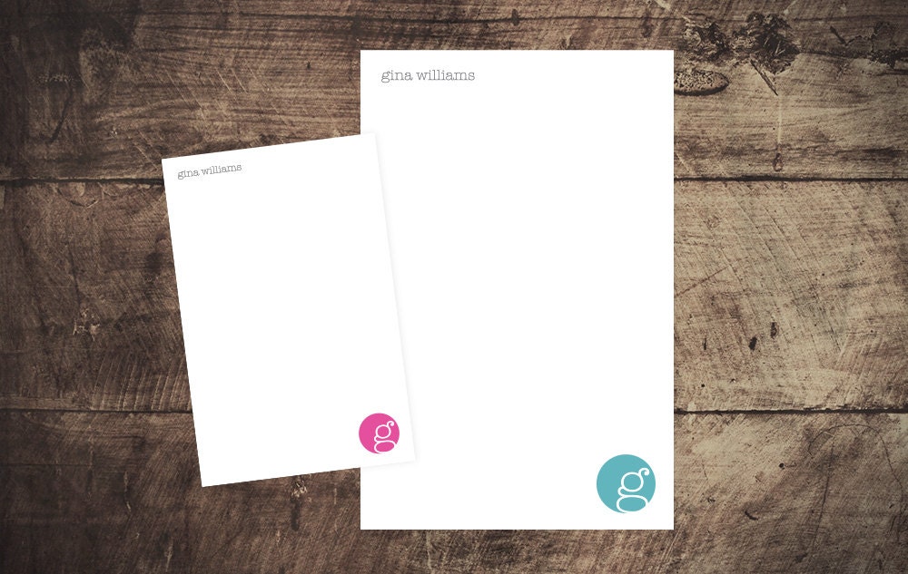 Personalized Notepad Modern Initial // Personalized | Etsy