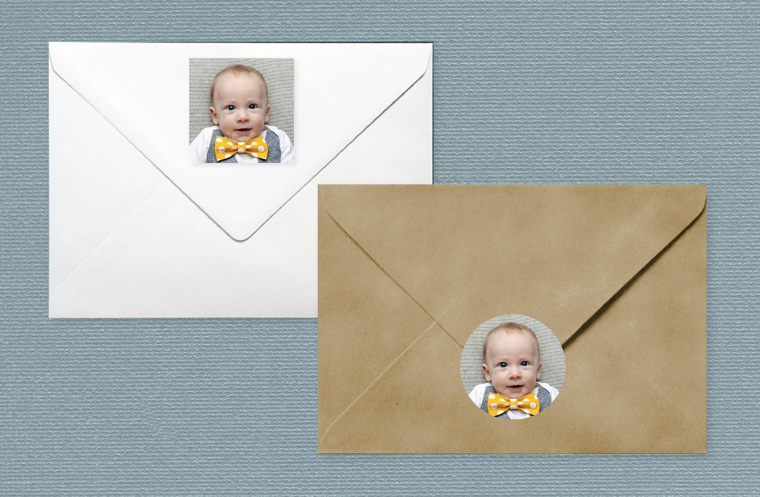 Photo Stickers, Custom Sticker, Thank You Note Sticker, Baby Photo ...
