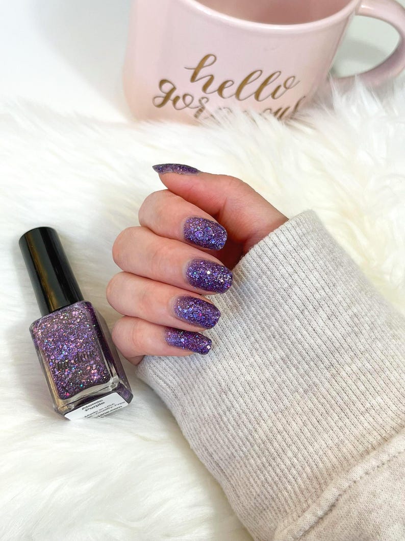 Valentine's Day Duo - XOXO & Atomic Purple - Holographic Glitter Heart ...