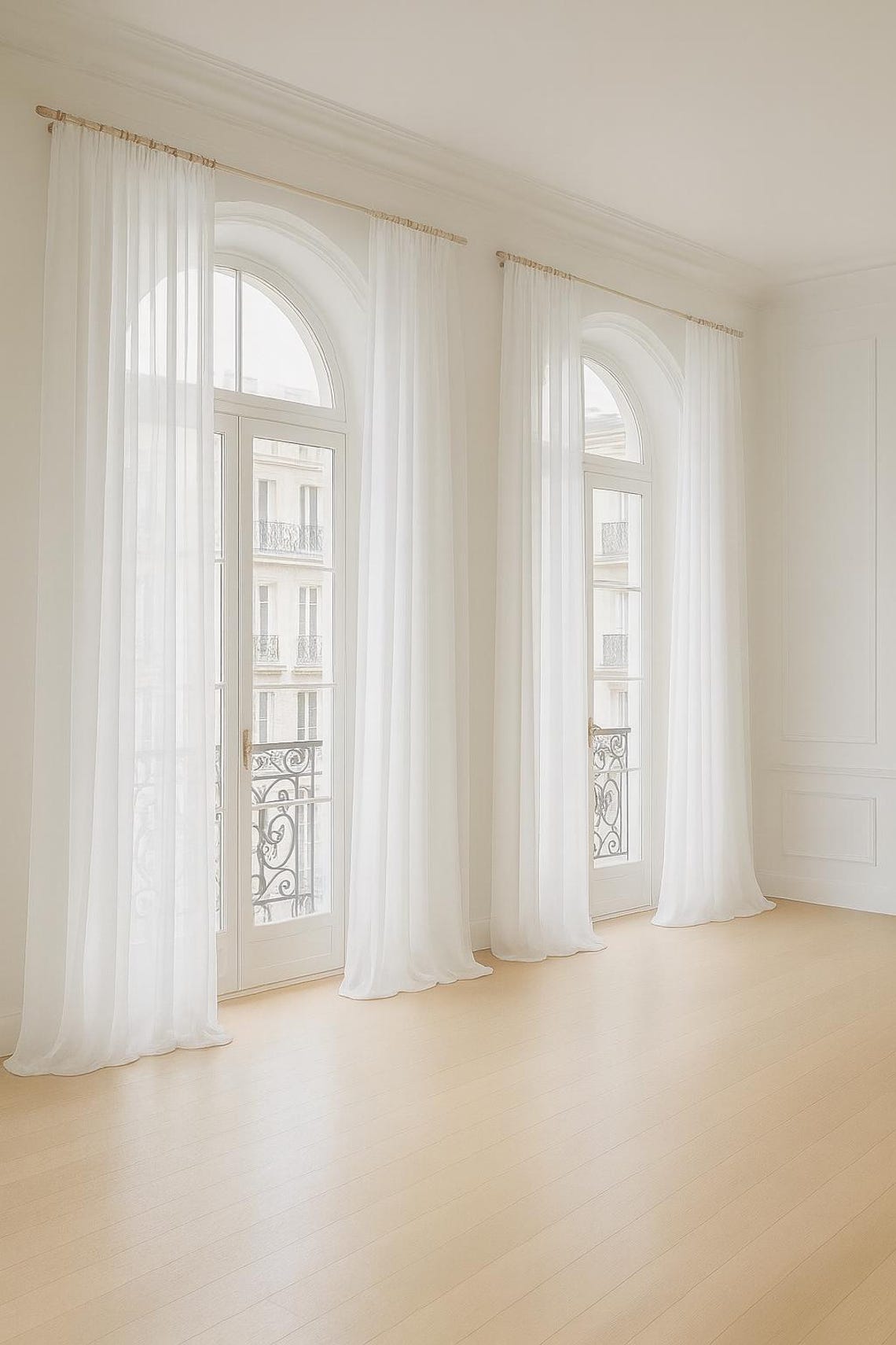 Pair of Light Curtains in Italian Georgette - Etsy