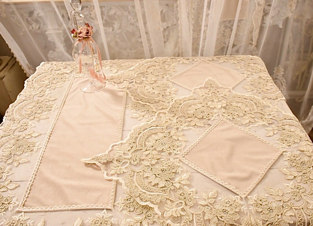 Wonderful Trio of Antique Beige Velvet Doilies and “claire” Lace - Etsy