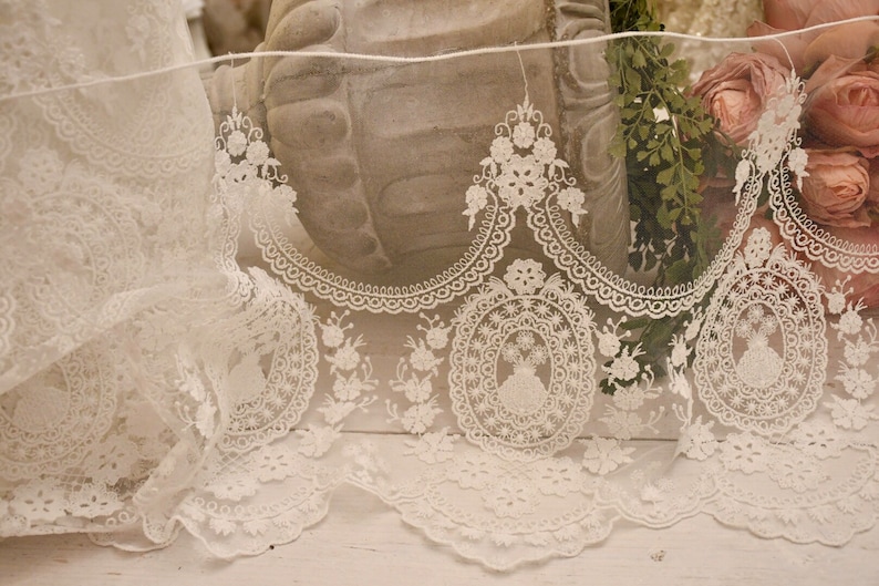 Elegant and Refined Italian White Cotton Lace “madame” - Etsy