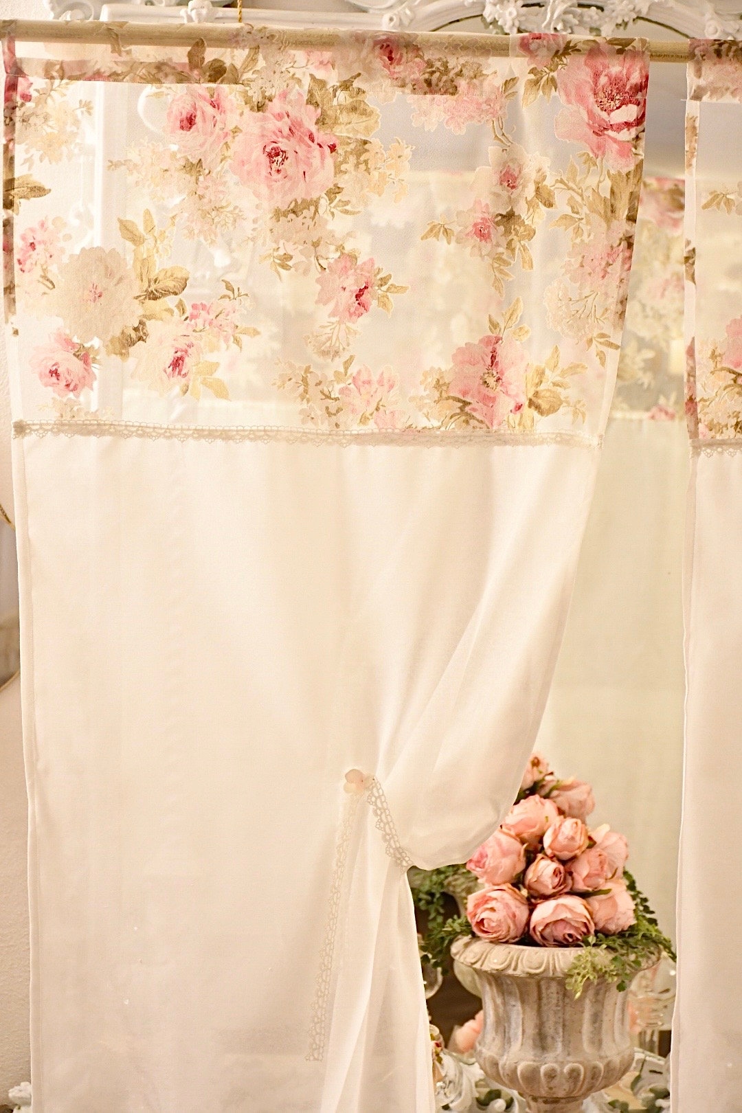 Glass Curtain With Roses - Etsy