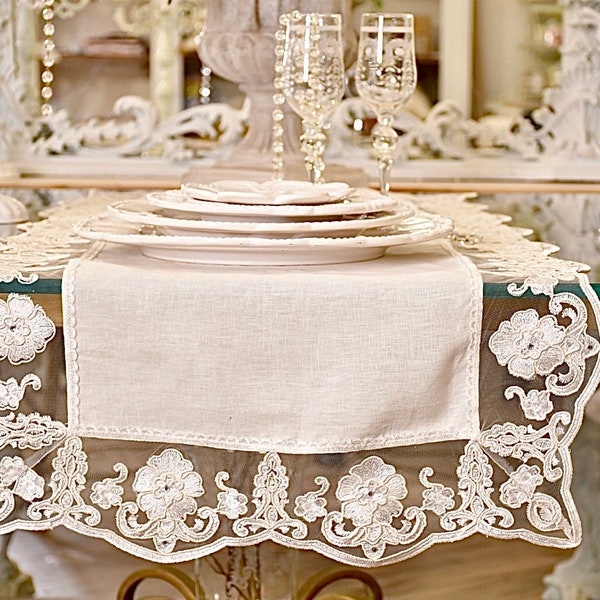 Table Runner Lace - Etsy