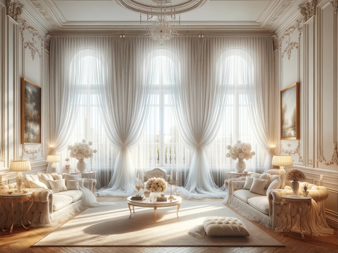 Italian Curtain in Very Light Georgette - Etsy