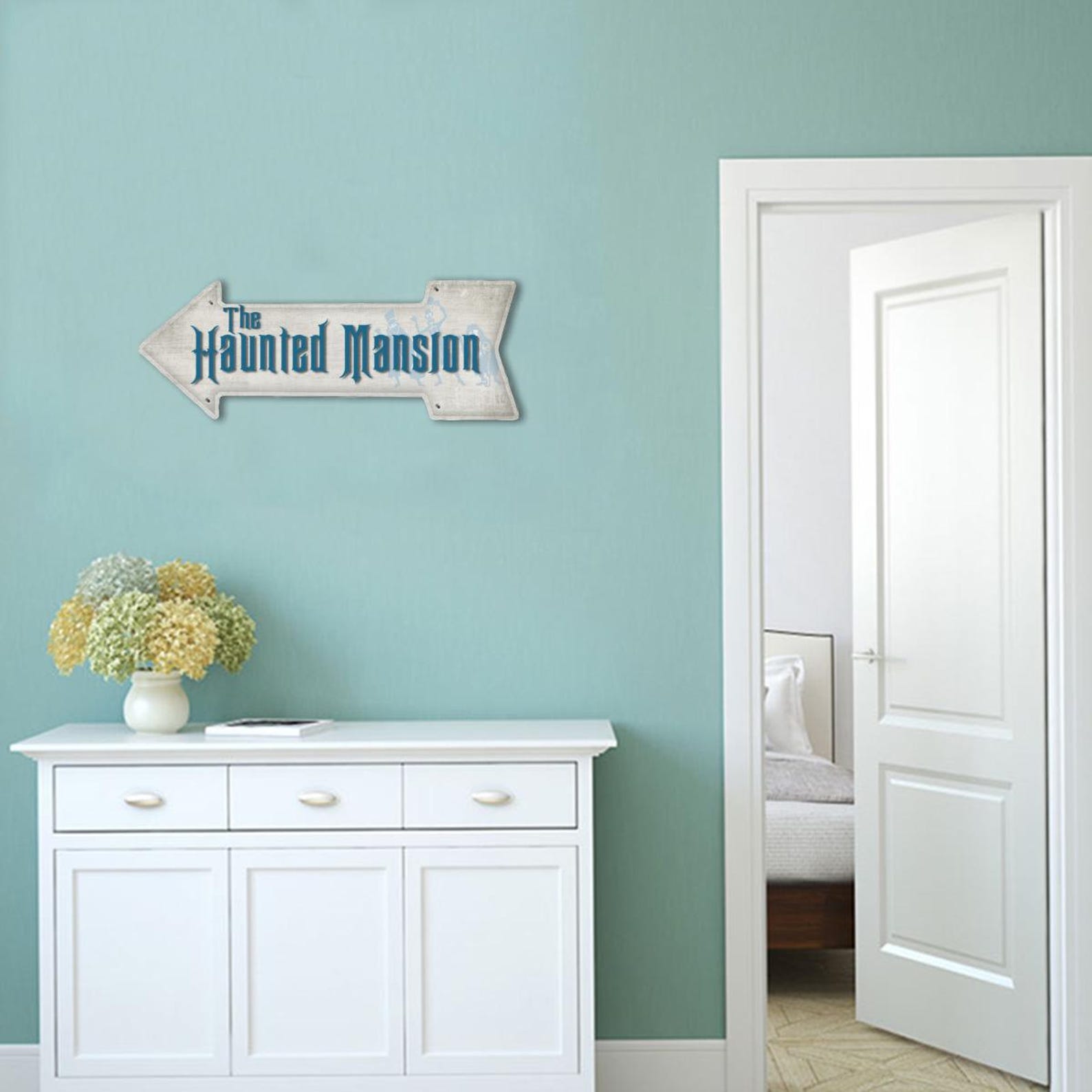 The Haunted Mansion - Tin Sign, Arrow - Etsy