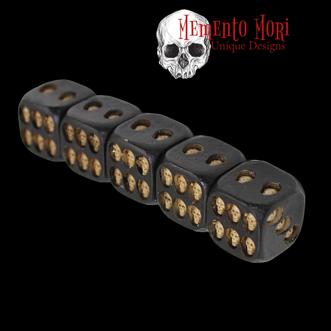 SKULL DICE, Their Back!!!!! Set of 5 Dice.... "dearly Departed Addition ...