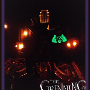 The Hat Box Ghost - Embroidered Patch, Head Glows in the Dark! IRON ON ...
