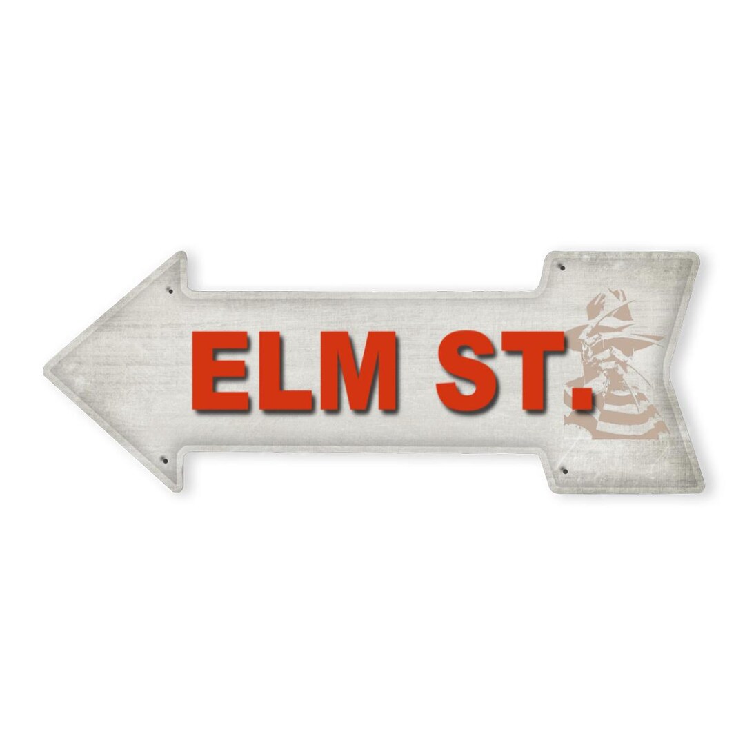 FREDDY KRUGER'S, "elm St." Cult Classic Tin Arrow Sign - Etsy