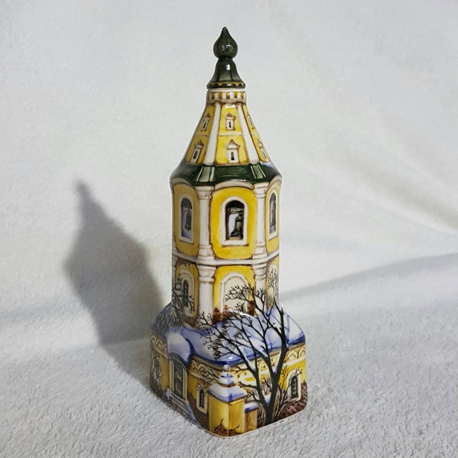 Porcelain Church Handmade Hand Painted Bell Tower Collection the City ...