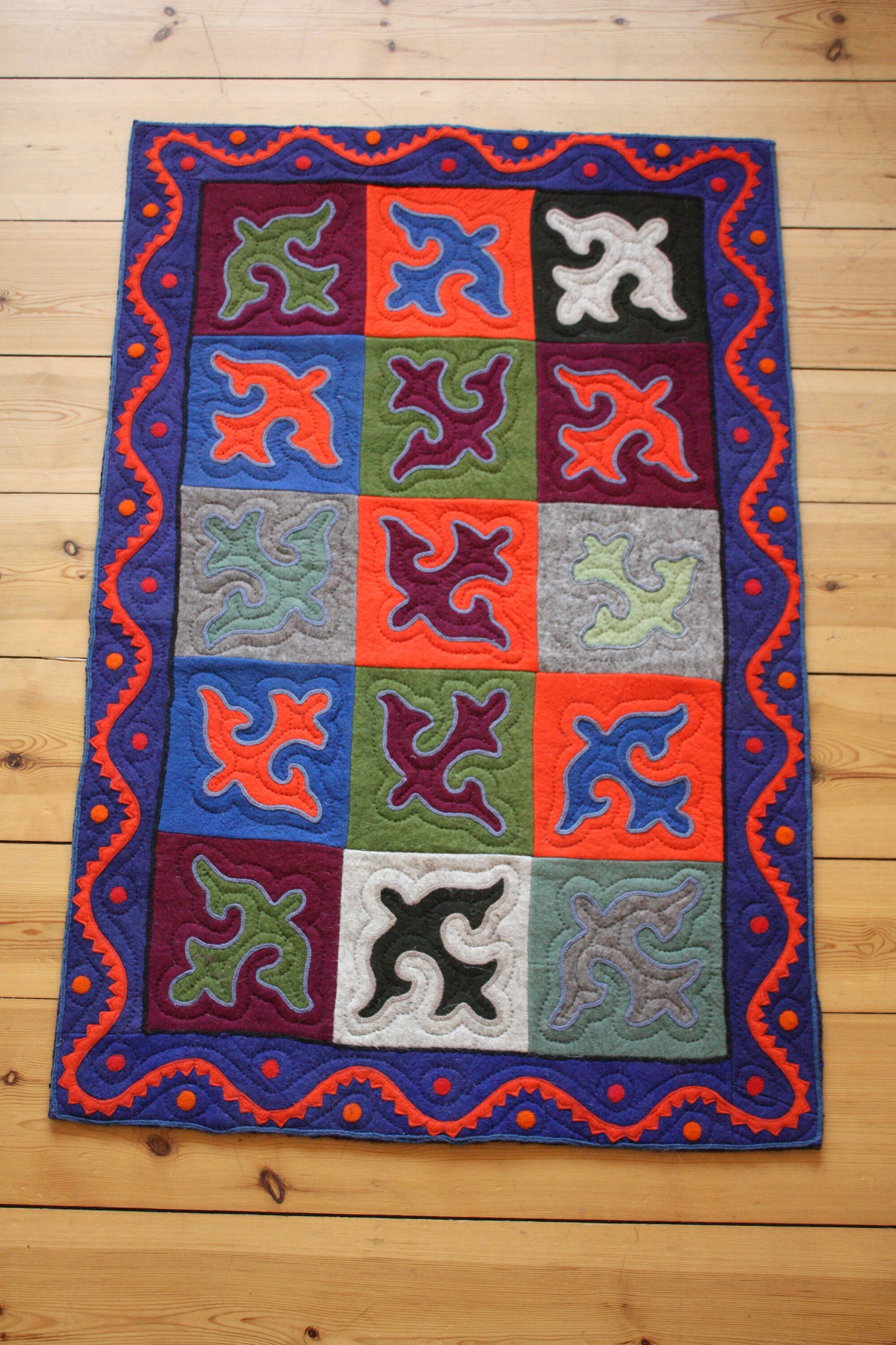MING KUSH Shyrdak Felt Rug Ca. 90 X 135 Cm - Etsy