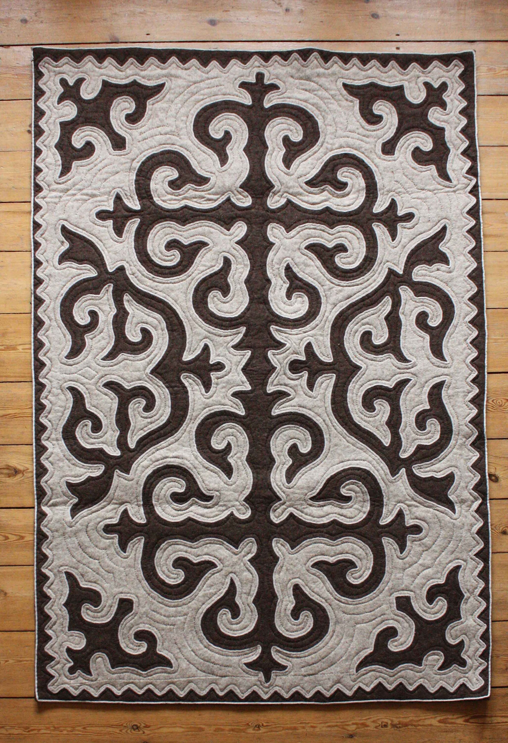 Jergalan Shyrdak Felt Rug / 207 X 139 Cm - Etsy Canada