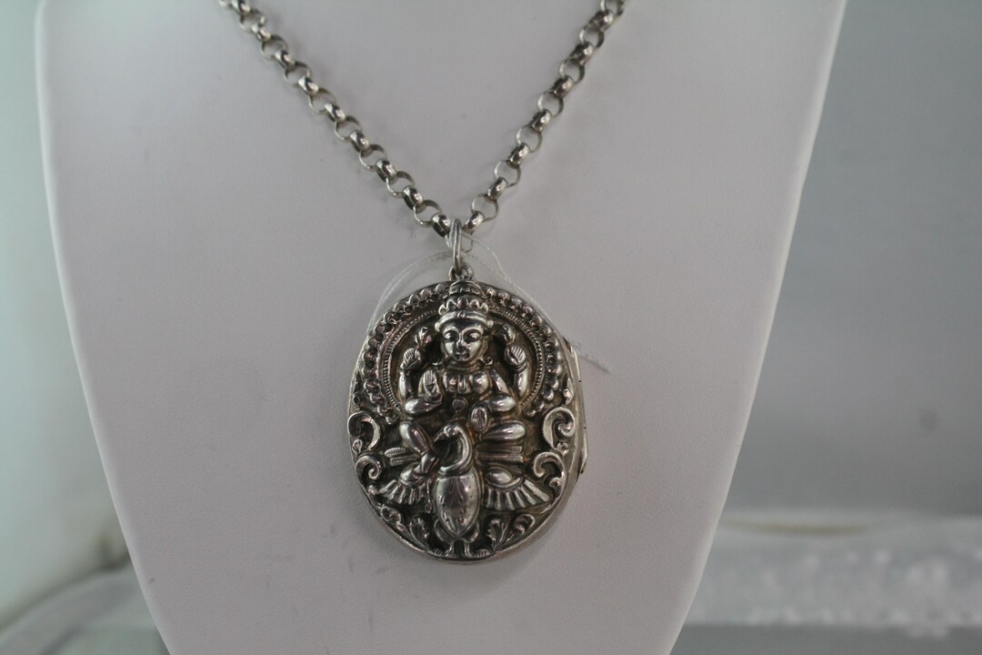 Antique British Raj Period Anglo Indian Sterling Silver Locket ...