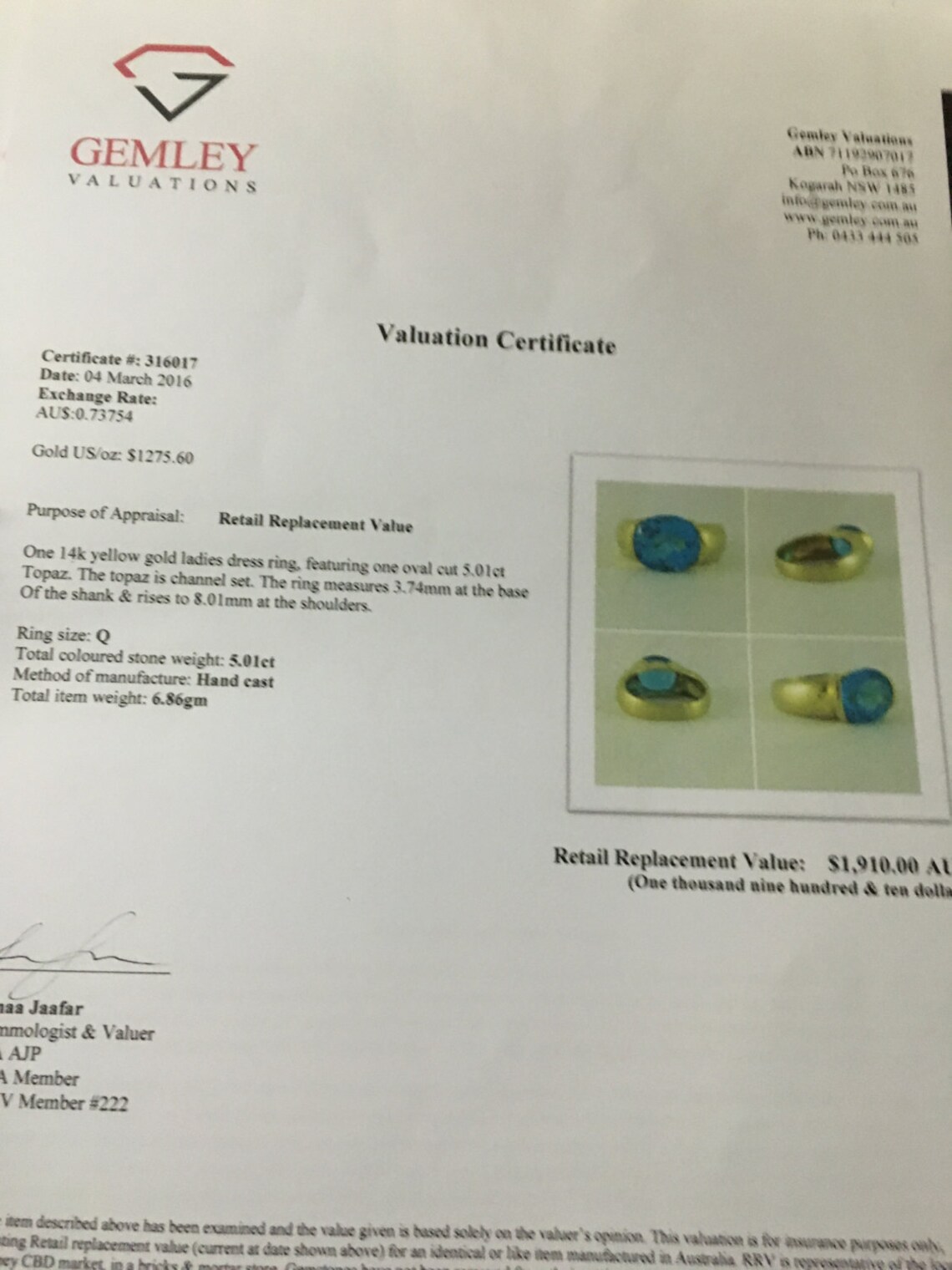 Vintage Solid 14k 575 Gold Ringhuge 5 Carat Natural Blue - Etsy