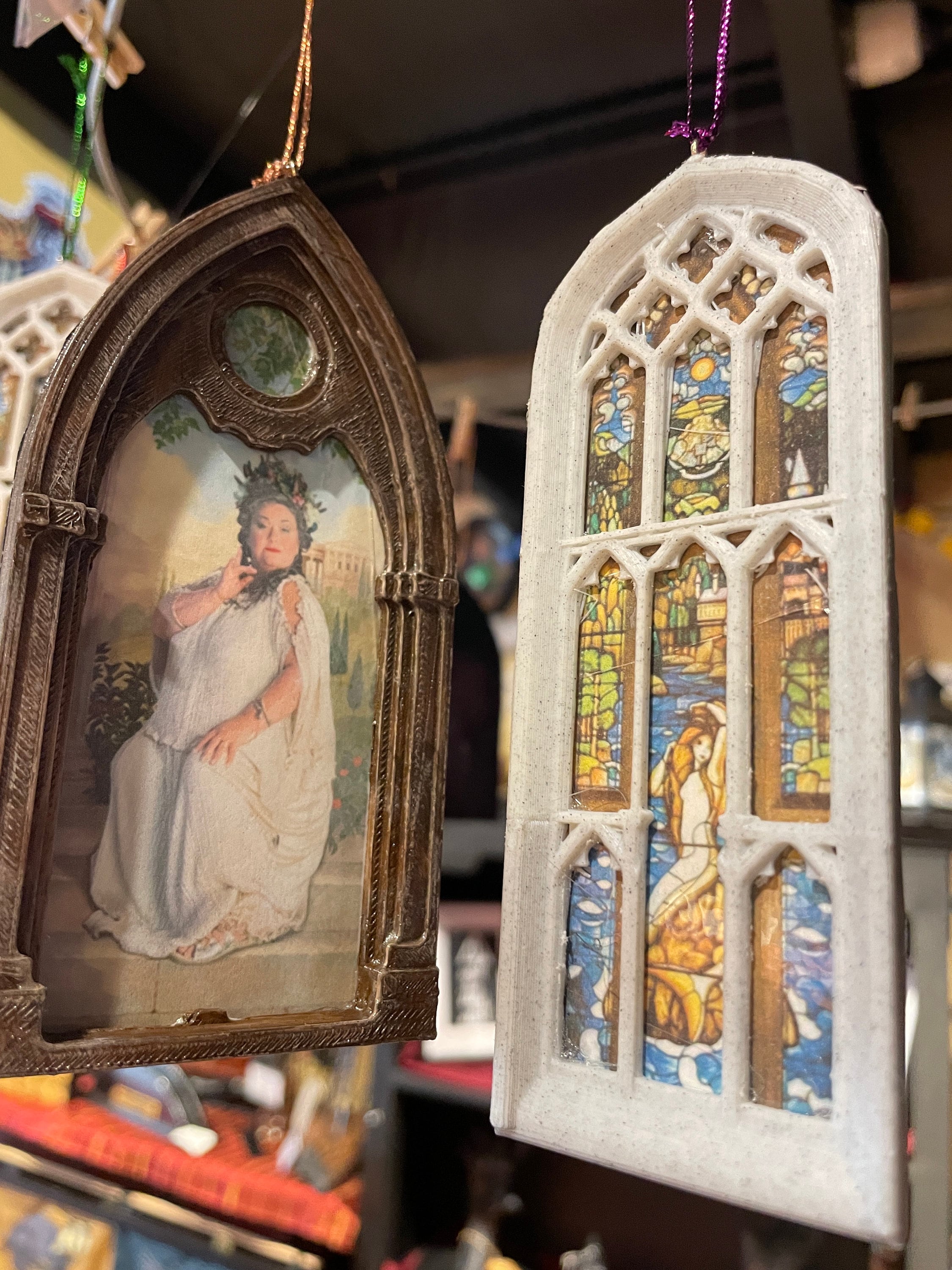 The Fat Lady and Mermaid Window Pane Set/fantasy Decor/ Gothamas ...