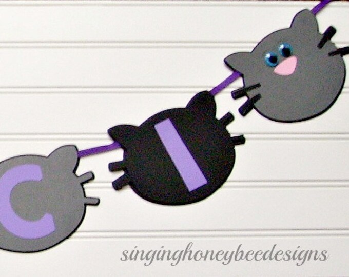 Kitty Banner Kitty Birthday Party Cat Banner Cat Birthday - Etsy