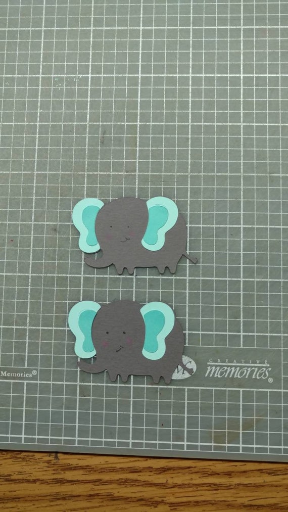 Elephant die cuts Elephant cutouts Elephant embellishments Elephant ...