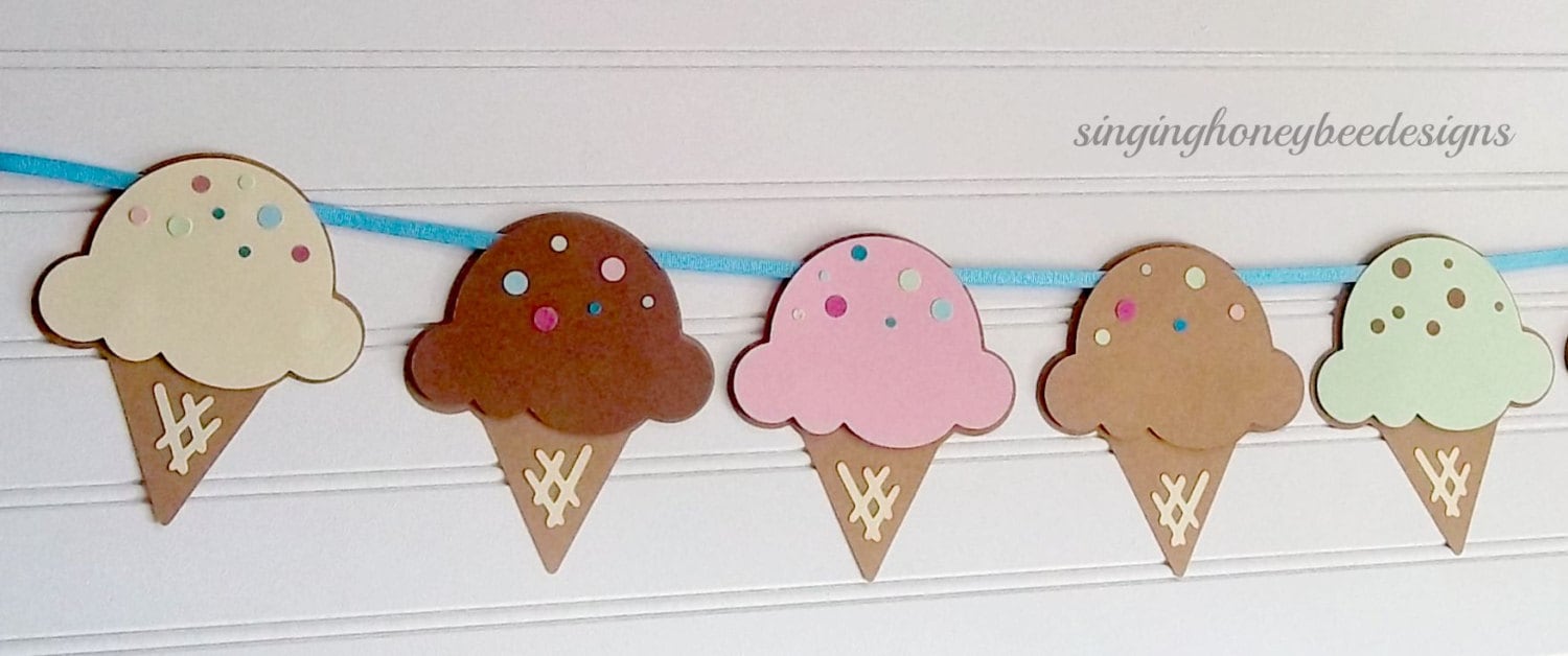 Ice Cream Banner Ice Cream Party Ice Cream Social Ice Cream - Etsy