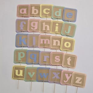 Alphabet Blocks Cake Toppers, Abc's Blocks Birthday, ABC 123's Birthday ...