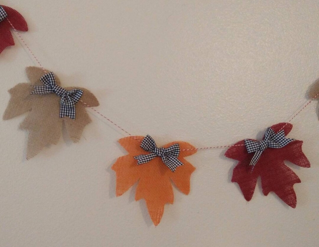 Autumn Leaf Farmhouse Banner, Fall Leaf Banner, Fall Party Decor ...